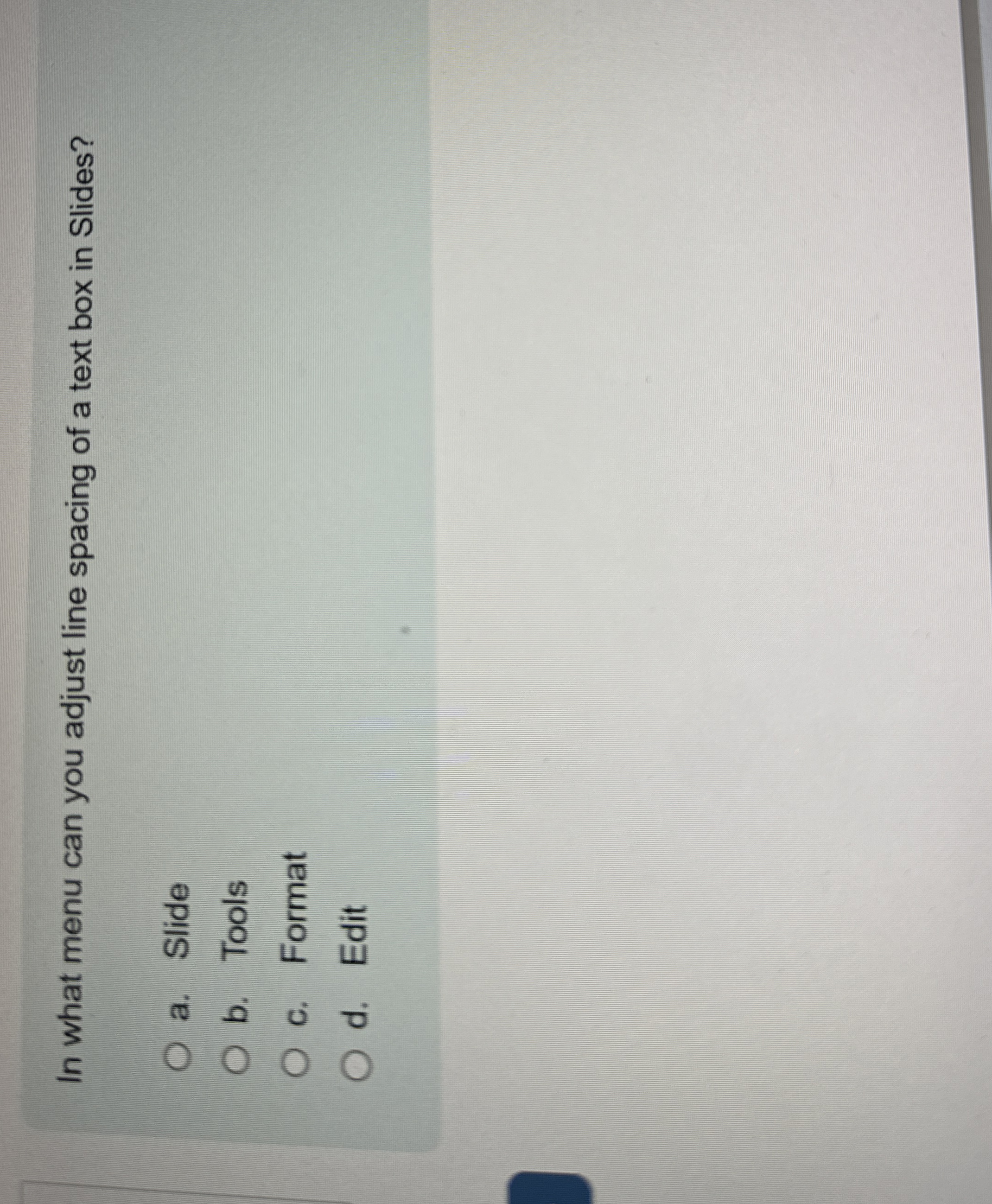 Solved In what menu can you adjust line spacing of a text | Chegg.com