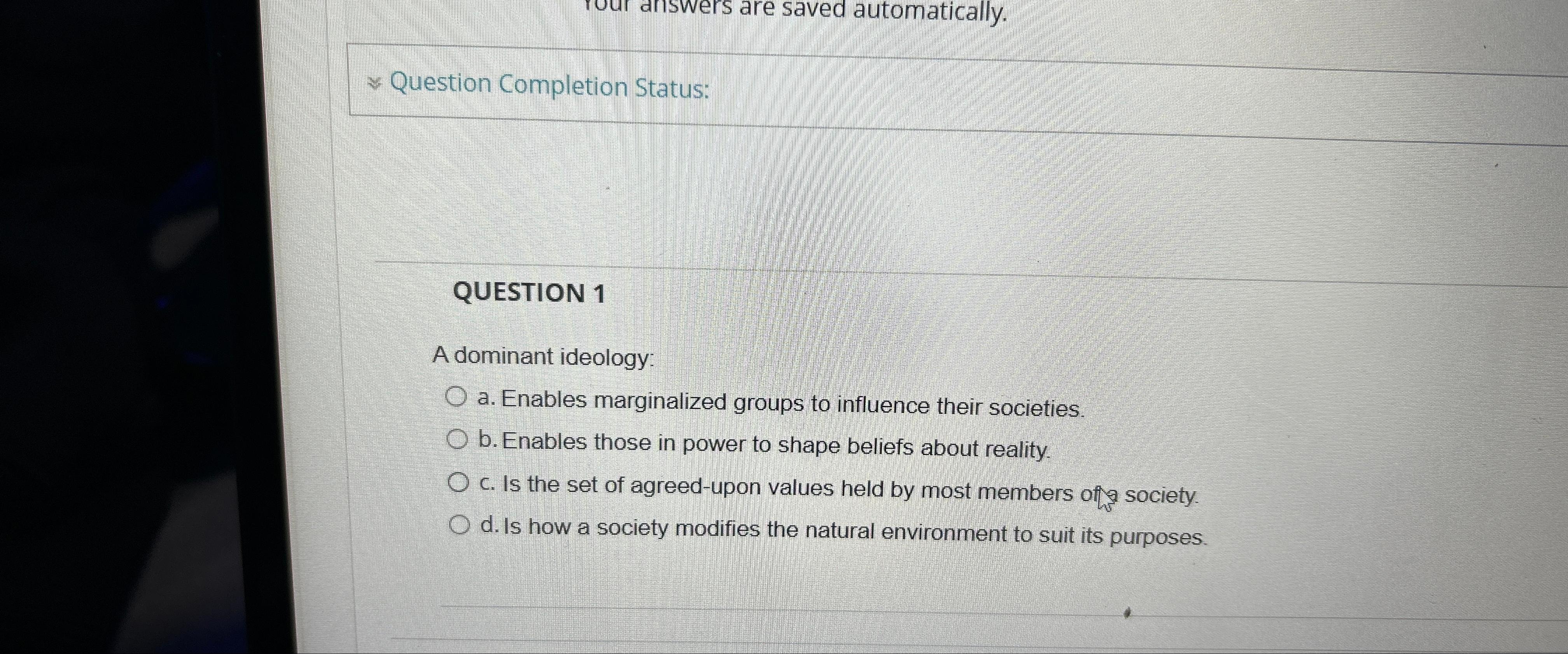 Solved Question Completion Status:QUESTION 1A dominant | Chegg.com