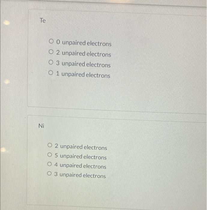 Solved Use orbital diagrams to determine how many unpaired | Chegg.com