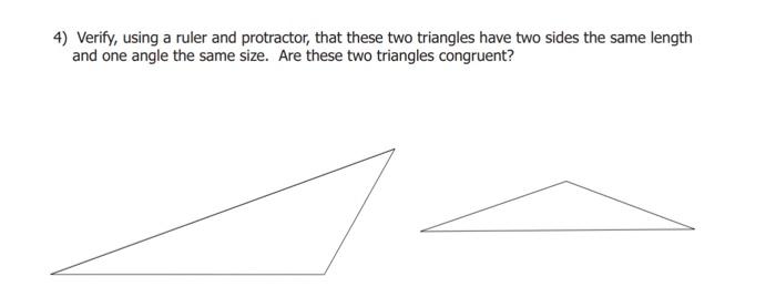 Solved 4) Verify, using a ruler and protractor, that these | Chegg.com