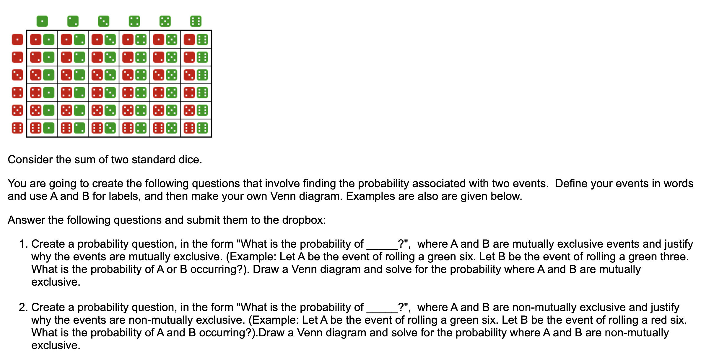 Solved Consider the sum of two standard dice.You are going | Chegg.com