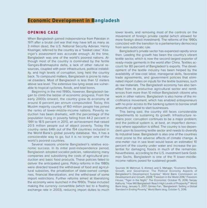 Solved Case study Please read Case 3: “Economic Development | Chegg.com