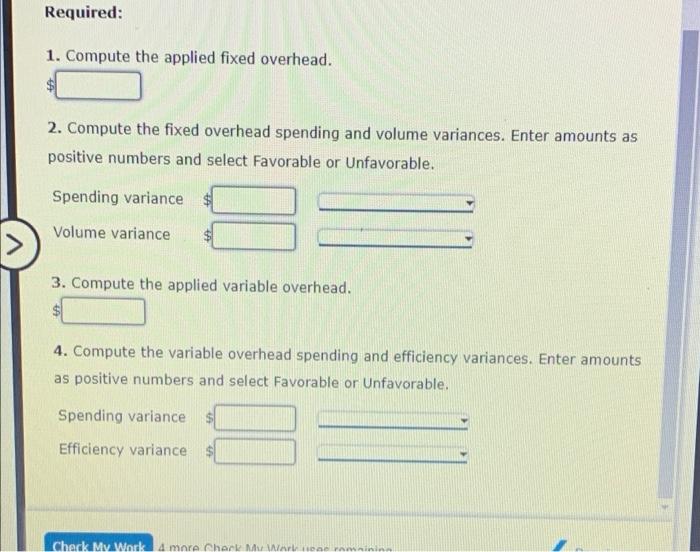 Solved Overhead Application, Fixed and Variable Overhead | Chegg.com