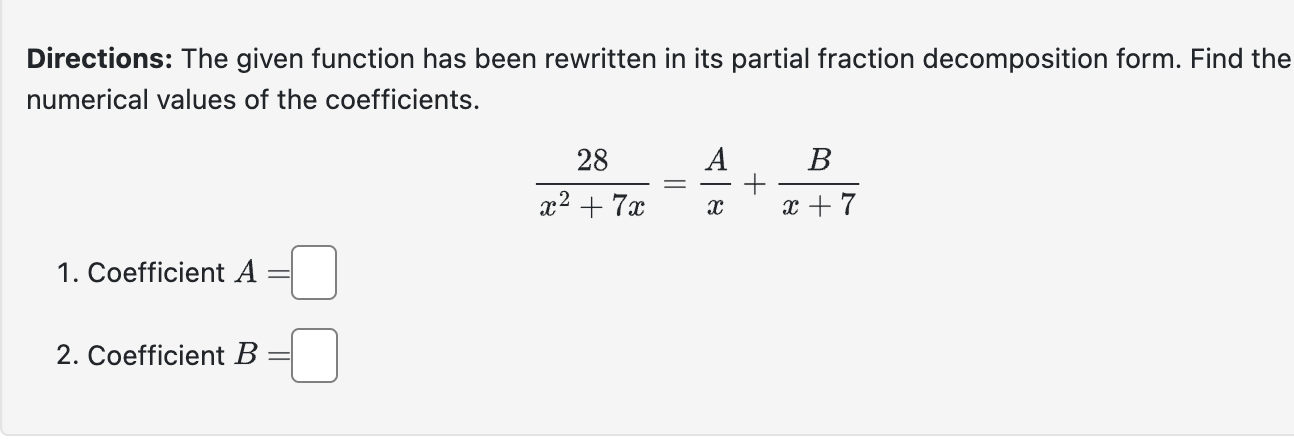 Solved Directions: The given function has been rewritten in | Chegg.com