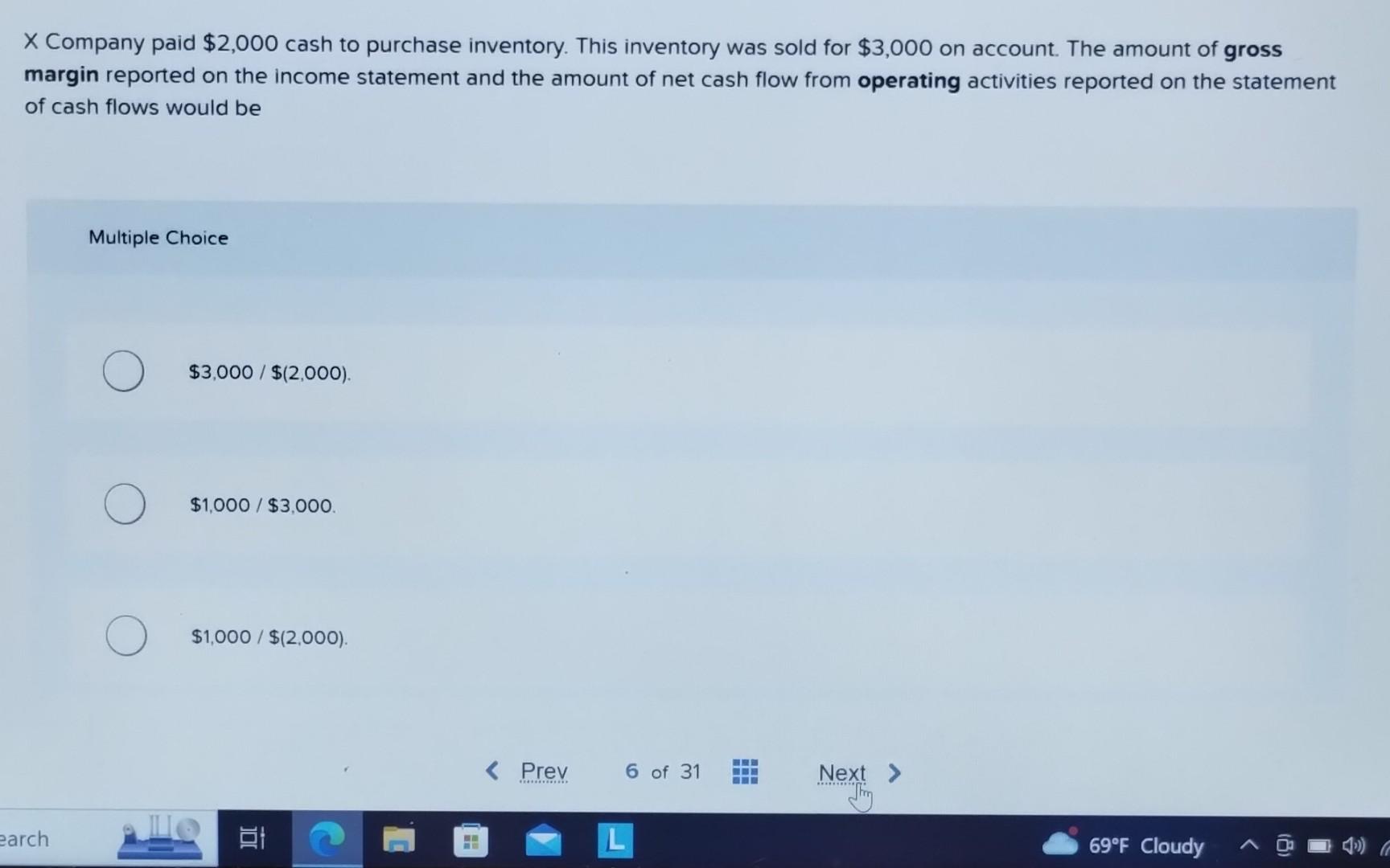 Solved × Company paid $2,000 cash to purchase inventory. | Chegg.com