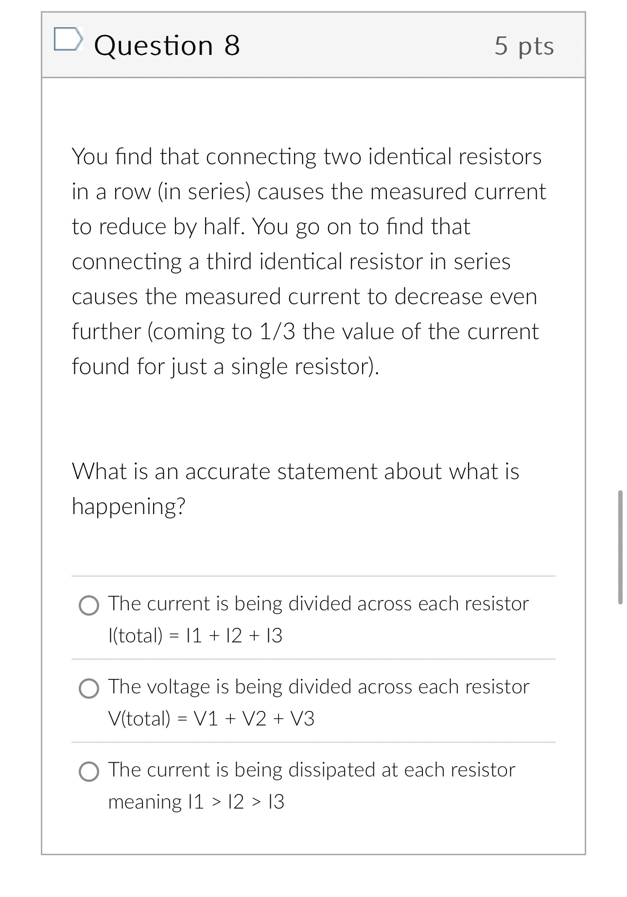 Solved Question 85 ﻿ptsYou find that connecting two | Chegg.com