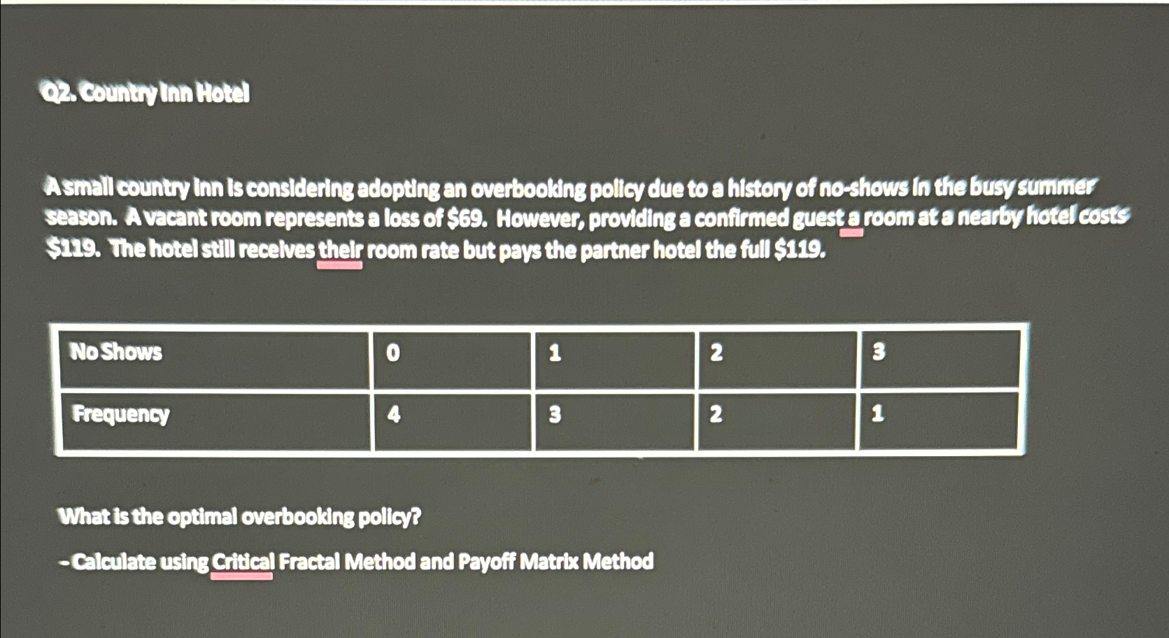 Solved countaylantrotelAsmall countiy inn is considering | Chegg.com