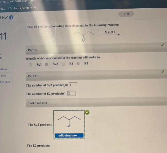 Solved Draw all products, including stereolsomers, in the | Chegg.com