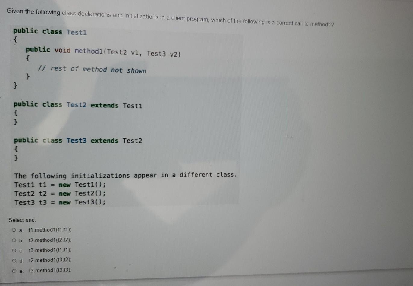 Solved Given the following class declarations and | Chegg.com