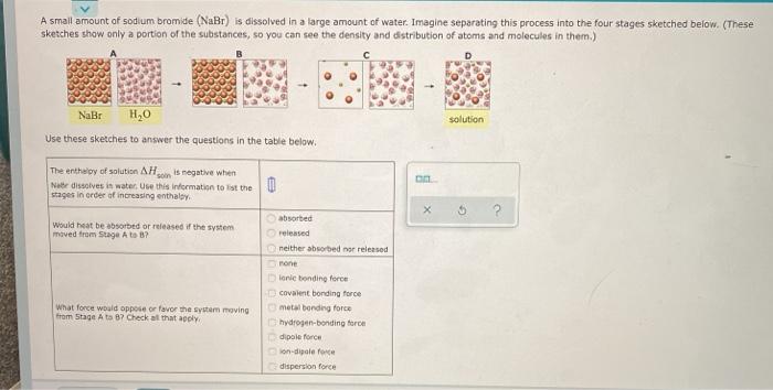 Solved A small amount of sodium bromide (NaBr) is dissolved | Chegg.com