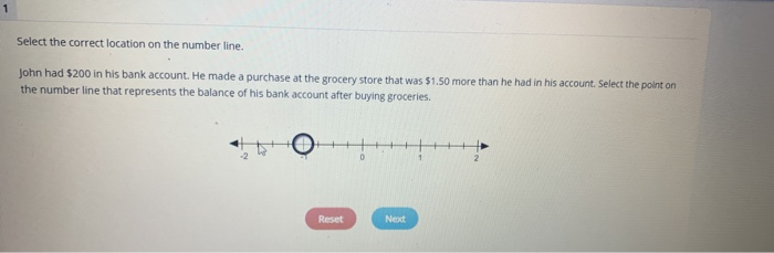 Solved Select the correct location on the number line. John | Chegg.com