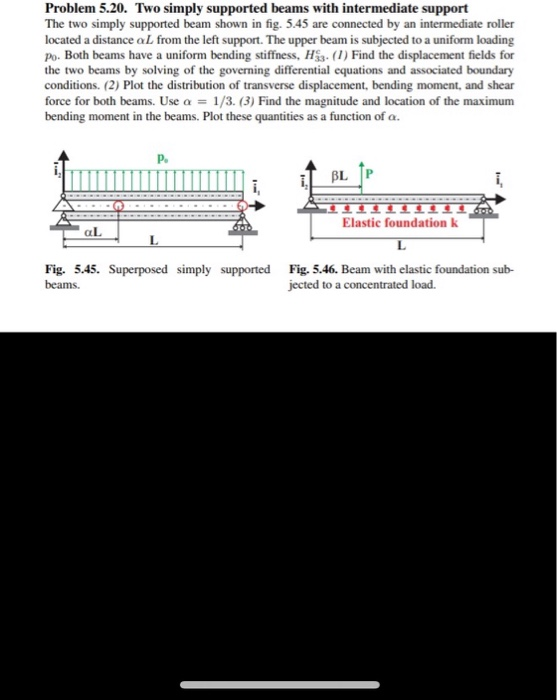 Problem 5.20. Two simply supported beams with | Chegg.com