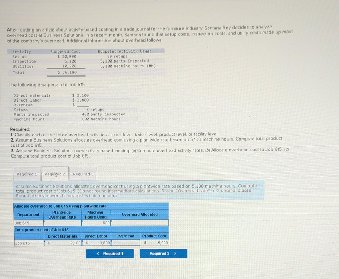 Solved After reading an article about activity-based costing | Chegg.com