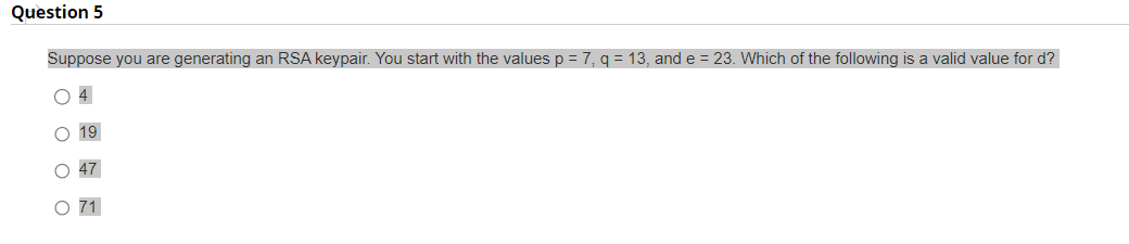 Solved Suppose you are generating an RSA keypair. You start | Chegg.com