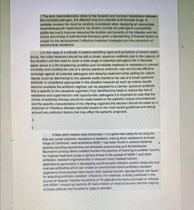 Solved 1. The tarm Interrelationship refors to the dynamic | Chegg.com