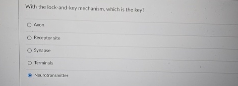 Solved With the lock-and-key mechanism, which is the | Chegg.com