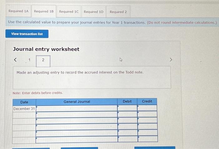 se those calculated values to prepare your journal | Chegg.com