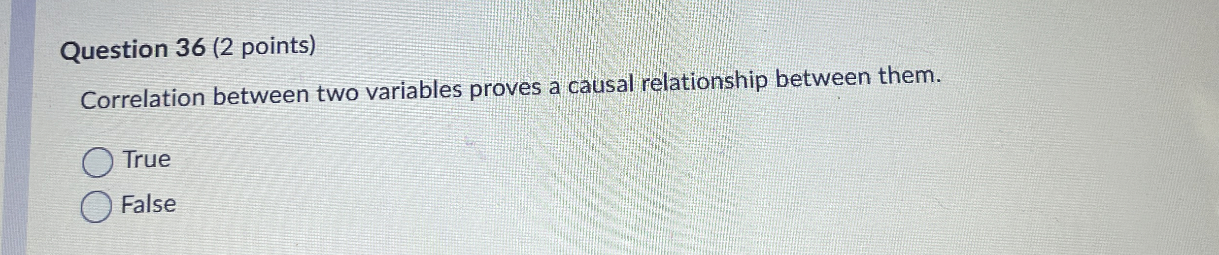 Solved Question 36 (2 ﻿points)Correlation between two | Chegg.com