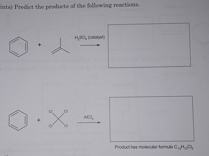 Solved Predict the products of the following reactions. | Chegg.com