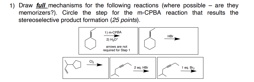 Solved Draw full mechanisms for the following reactions | Chegg.com