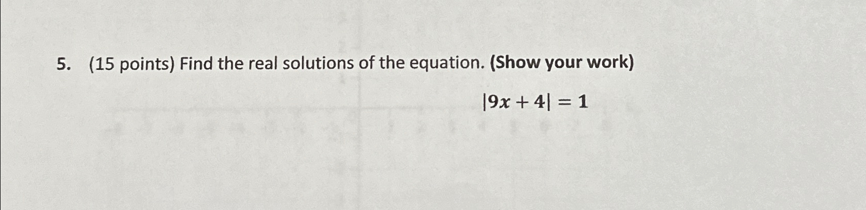 Solved (15 ﻿points) ﻿Find the real solutions of the | Chegg.com