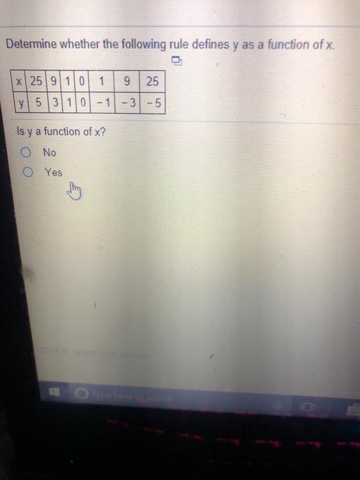 Solved Determine whether the following rule defines y as a | Chegg.com