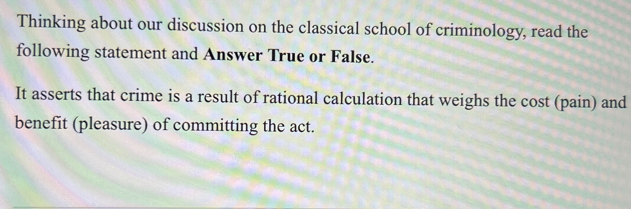 Solved Thinking about our discussion on the classical school | Chegg.com