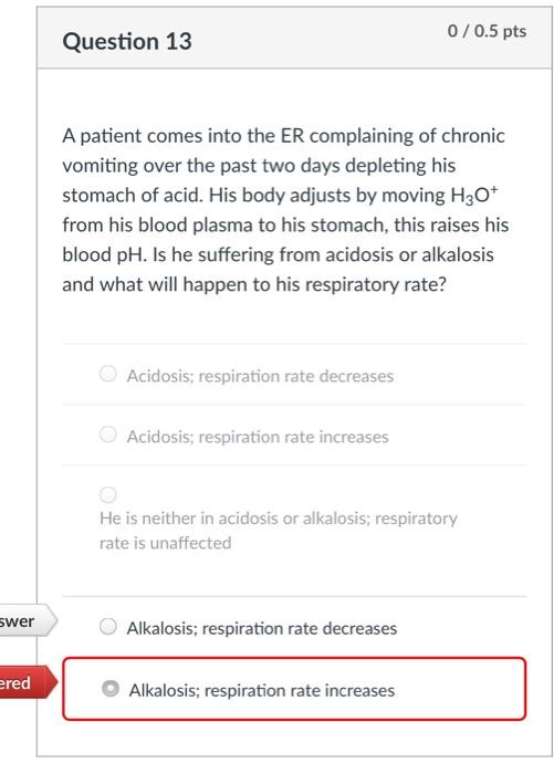 Solved Question 13 0/0.5 pts A patient comes into the ER | Chegg.com Solved Question 13 0/0.5 pts A patient comes into the ER | Chegg.com