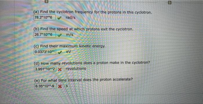 Solved A cyclotron (figure) designed to accelerate protons | Chegg.com