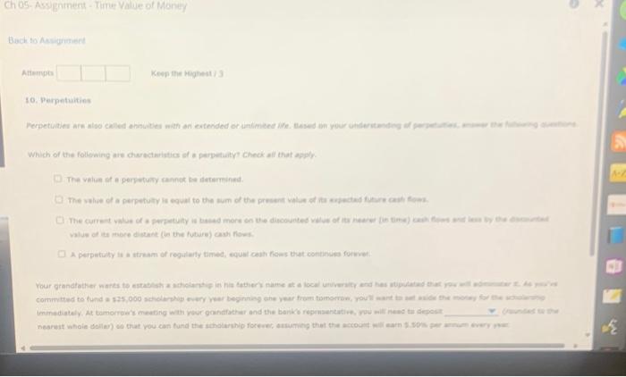Solved Ch 05- Assignment - Time Value of Money Back to | Chegg.com