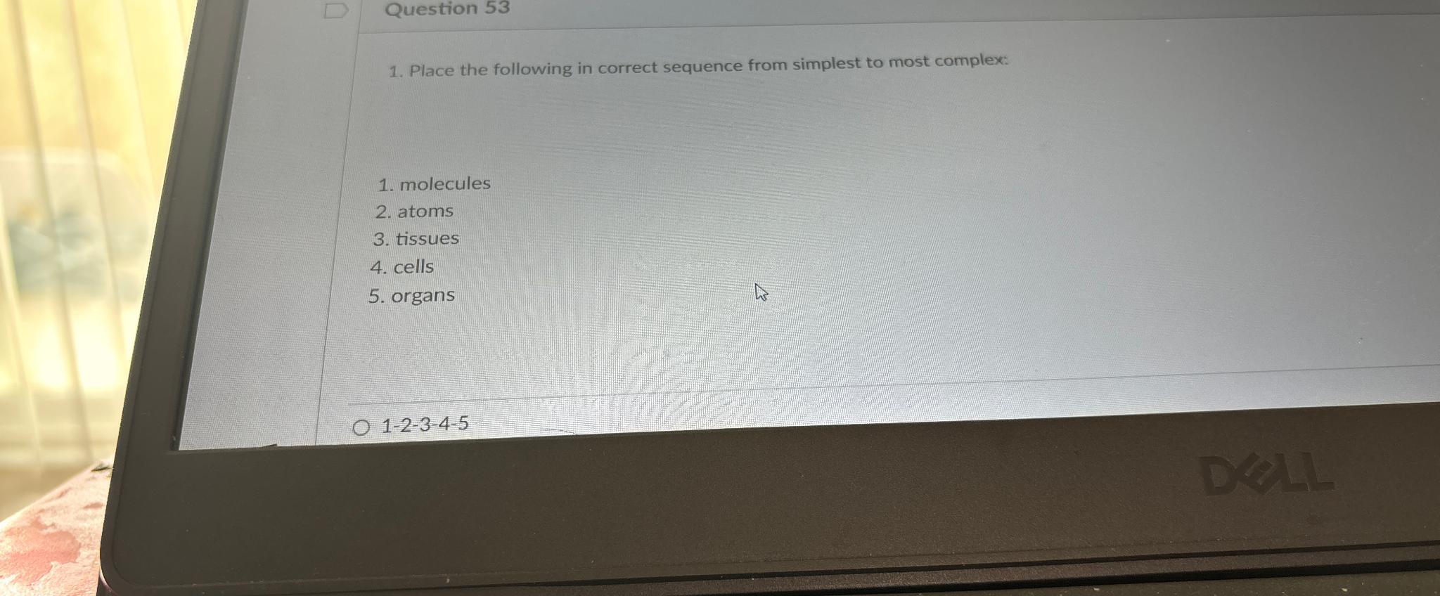 Solved Question 53Place the following in correct sequence | Chegg.com
