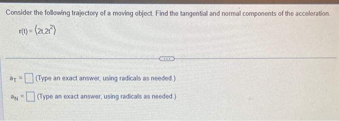 Solved Consider The Following Trajectory Of A Moving Object