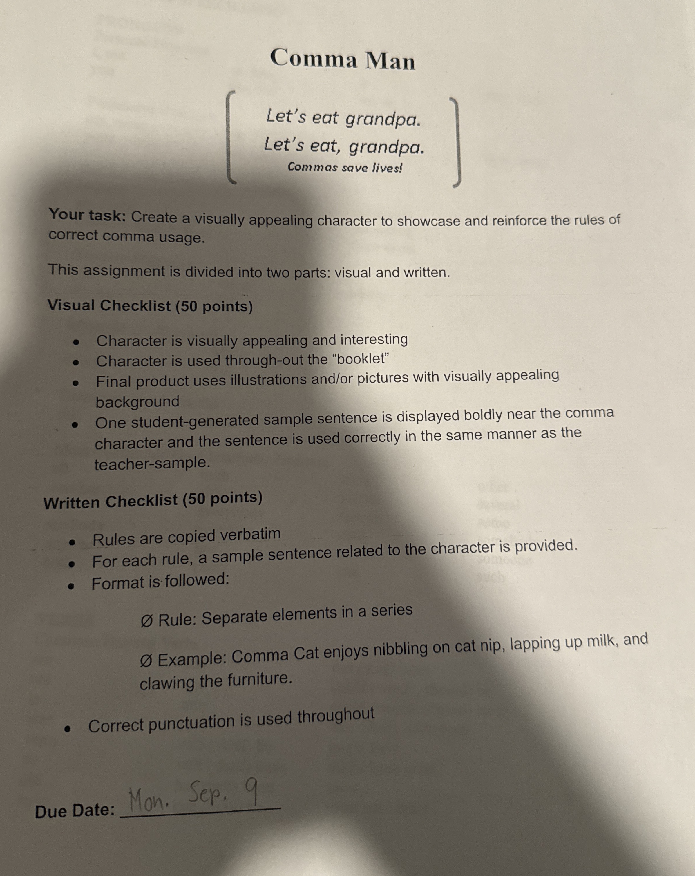 Comma ManLet's eat grandpa.Let's eat, grandpa.Commas | Chegg.com
