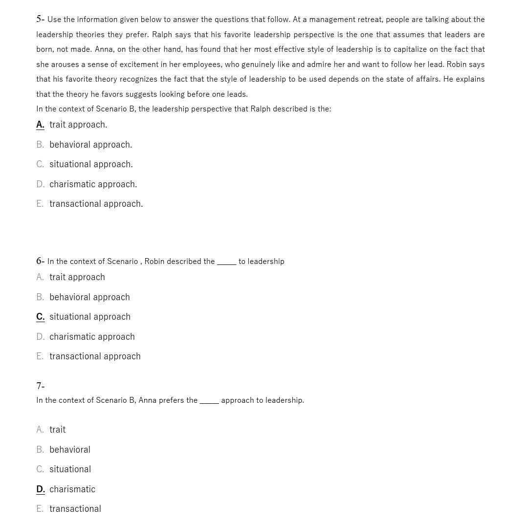 Solved 5- Use the information given below to answer the | Chegg.com