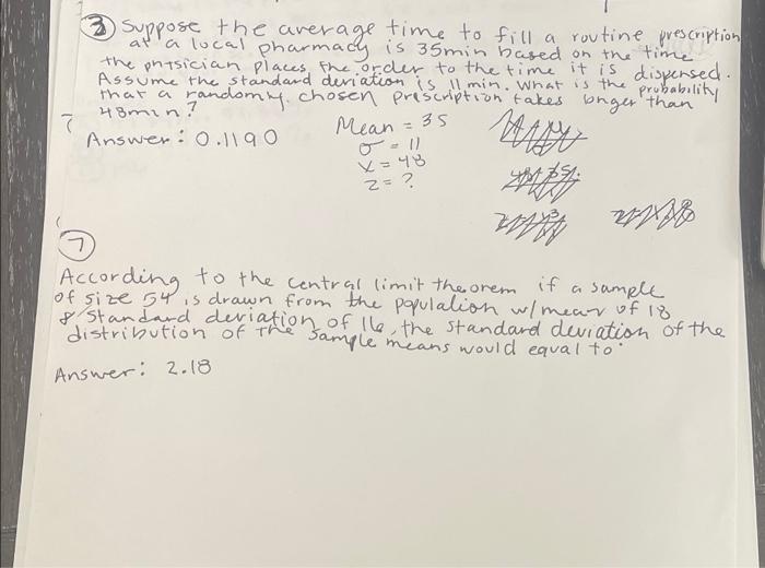 Solved 3 suppose the average time to fill a routine | Chegg.com