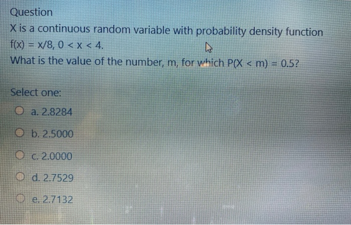Solved Question Y is a continuous random variable with | Chegg.com