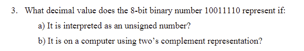 Solved what is 2's ﻿complement codeWhat decimal value does | Chegg.com