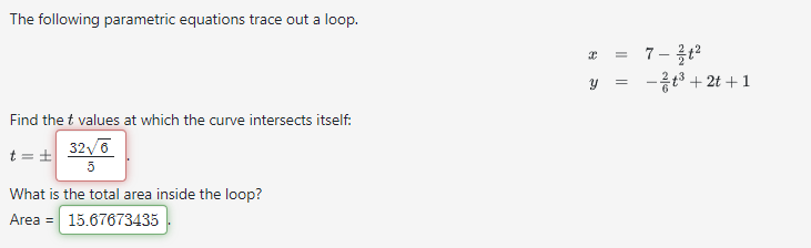 Solved The following parametric equations trace out a | Chegg.com