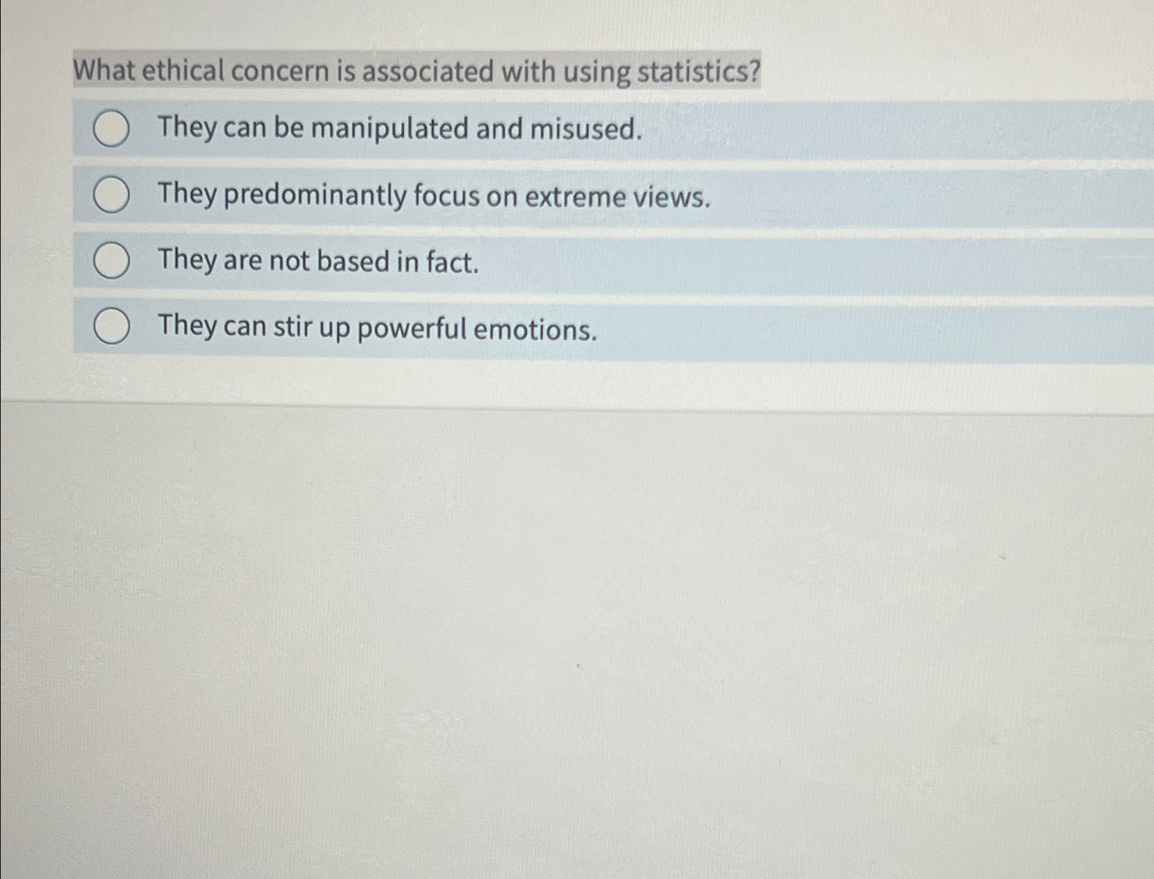 Solved What ethical concern is associated with using | Chegg.com