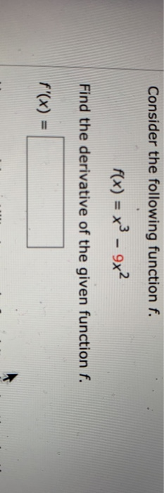 Solved Consider the following function f. f(x) = x3 – 9x2 | Chegg.com
