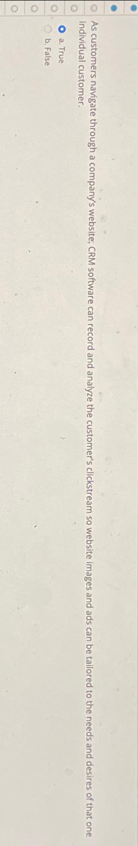 Solved As customers navigate through a company's website; | Chegg.com