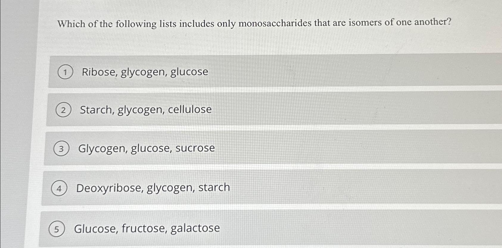Solved Which of the following lists includes only | Chegg.com