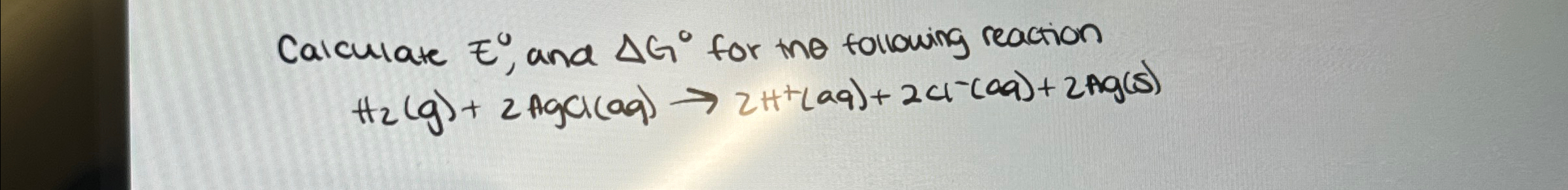 Solved Calculate E°, ﻿and ΔG° ﻿for the following | Chegg.com