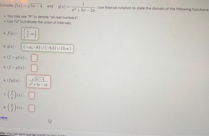 Solved Consider f(x)=2x+1 and g(x)=x2−5x−36 - You must | Chegg.com