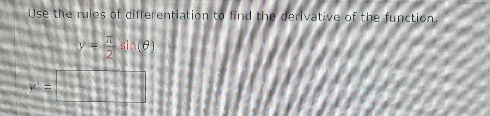 Solved Use the rules of differentiation to find the | Chegg.com
