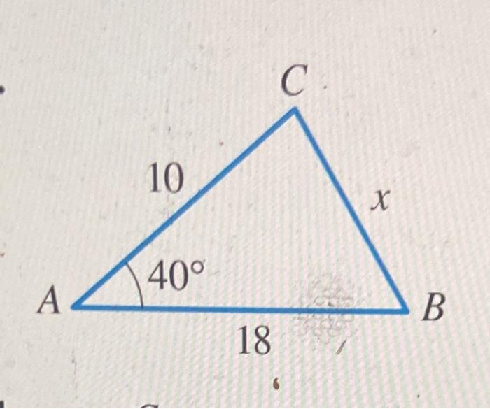 Solved use law of cosines to solve the triangle | Chegg.com