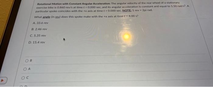 Solved Rotational Motion with Constant Angular Accelerationt | Chegg.com