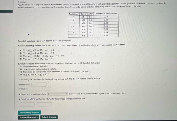 Solved (7 points) Peection time - For a spocid | Chegg.com