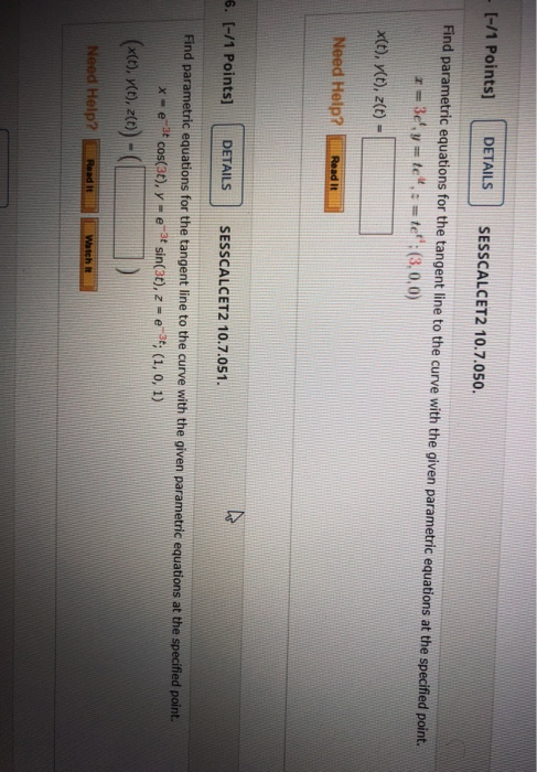 Solved 1 Points Details Sesscalcet2 10 7 050 Find