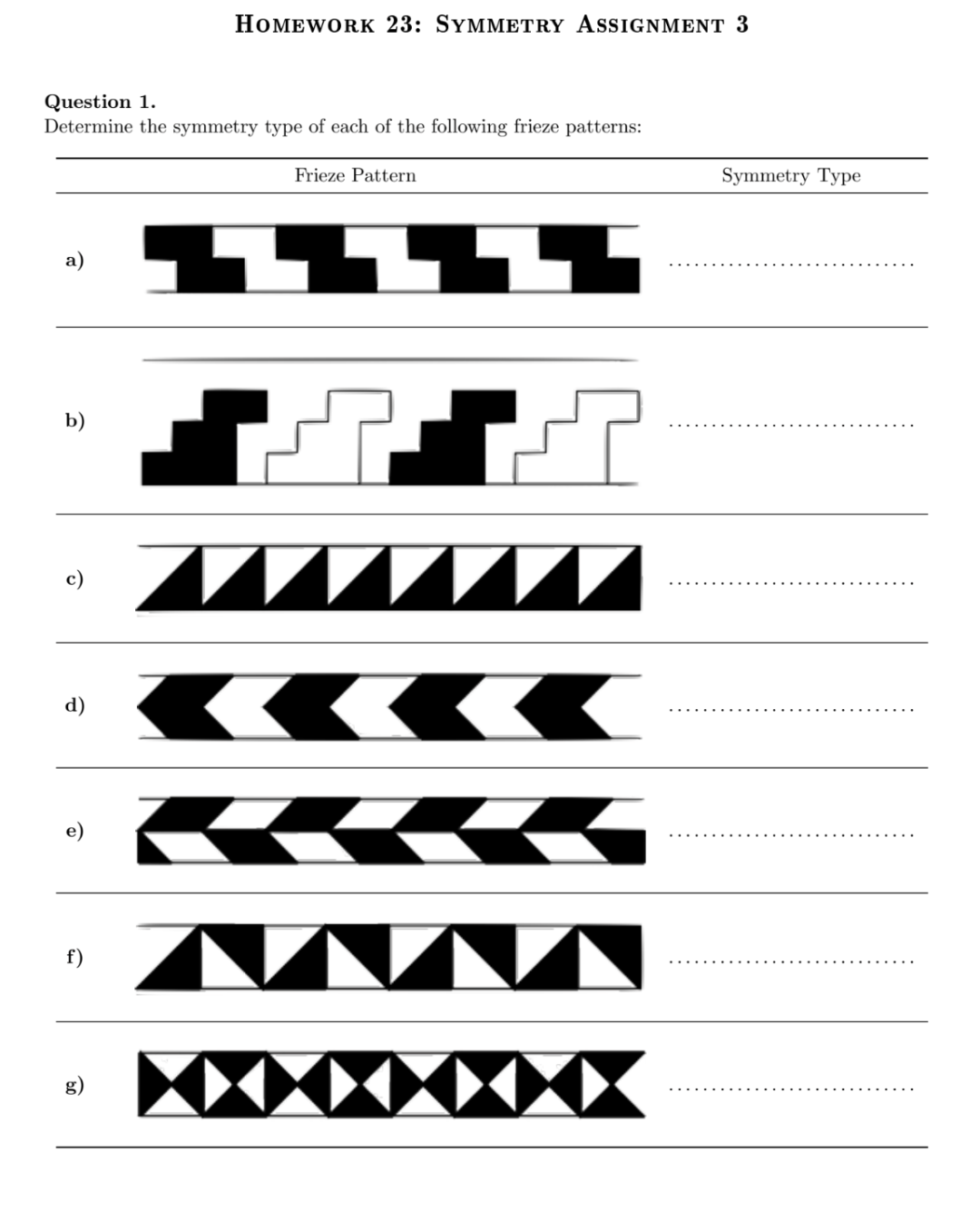 Solved Homework 23: Symmetry Assignment 3 | Chegg.com